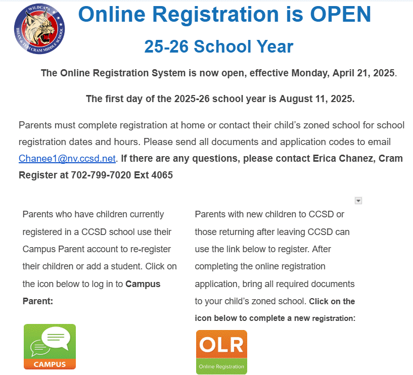 Brian and Teri Cram Middle School